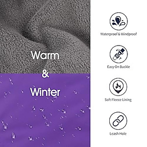 IECOii Extra Warm Dog Coat Reflective Adjustable Dog Jacket Dog Winter Coat with Buckle Fleece Turtleneck Dog Jacket for Cold Weather Soft Winter Coat for Small Medium Extra Large Dogs