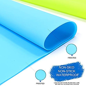 HiGift 4 Pack Silicone Mats for Crafts, Silicone Sheet for Crafts Resin Jewelry Casting Mat Pad, Waterproof Nonstick Heat-Resistant, Blue, Pink, Purple, Green (15.7'' x 11.8'' & 11.6'' x 8.3'')