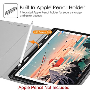 Fintie Keyboard Case - 2017/2015 iPad Pro 12.9 inch (Old Model) 1st & 2nd Gen Case, Soft TPU Protective Cover, [7 Color Backlit] Magnetically Detachable Wireless Bluetooth Keyboard, Composition B
