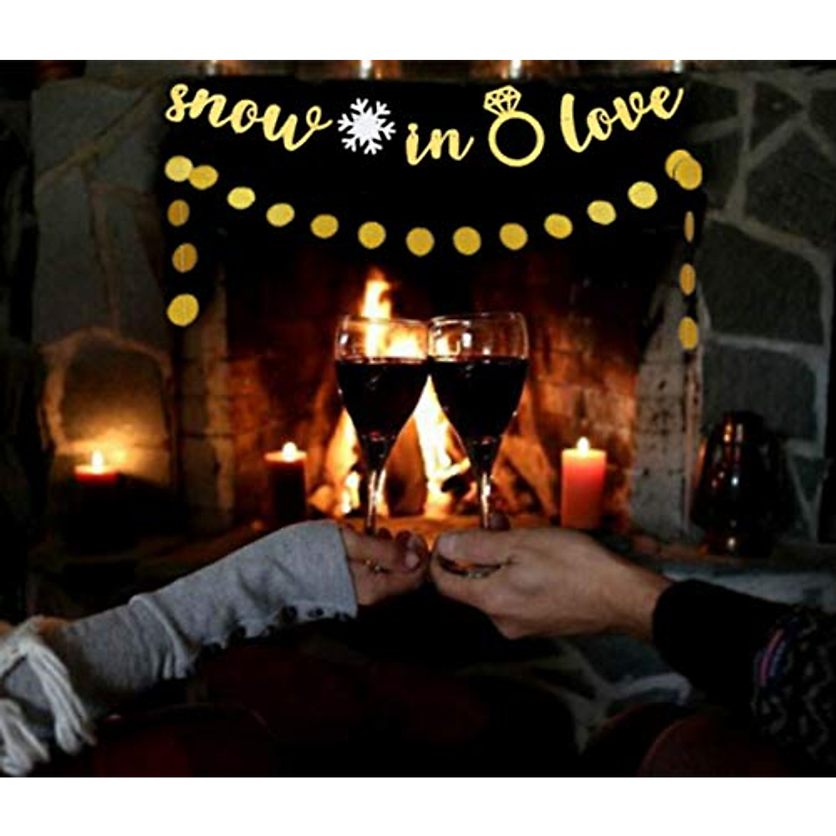 2PCS LaVenty Snow In Love Banner Snow In Love Decorations Winter Bachelorette Party Decorations Engagement Party Decorations