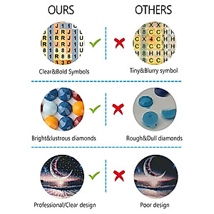 Moon Diamond Painting Kits for Adults,The Beach at Night Diamond Art Kit,Diamond Painting Full Drill Round for Gift,Wall Decor,Relaxing