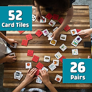 Chuckle & Roar - Matching Game Alphabet - Board Game for Kids 3 and up - Concentration Game for Toddlers - Preschool Game