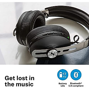 Sennheiser Momentum 3 Wireless Noise Cancelling Headphones with Alexa, Auto On/Off, Smart Pause Functionality and Smart Control App, Black Black (Renewed)