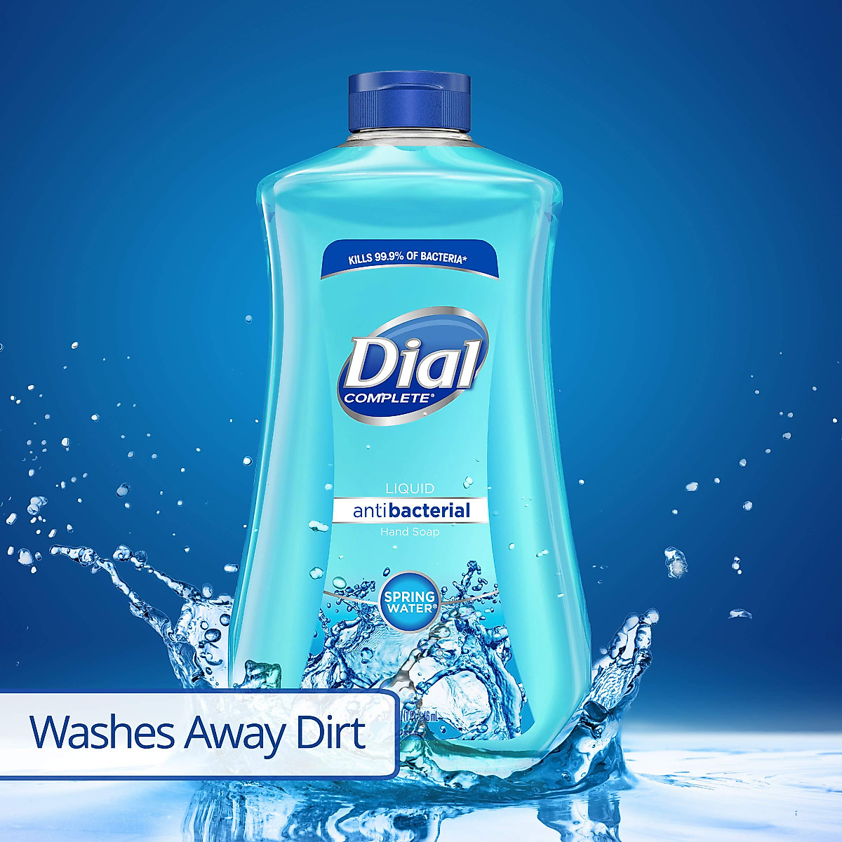 Dial Complete Antibacterial Liquid Hand Soap Refill, Spring Water, 32 fl oz