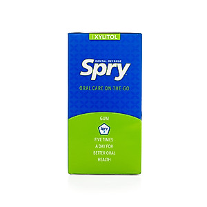 Spry Fresh Natural Xylitol Chewing Gum Dental Defense System Aspartame-Free Sugar Free Gum 400 pieces (2 pieces/pack)