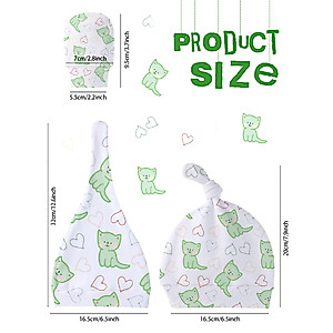 Newborn Baby Hats Mittens Set Blank Sublimation Infant Baby Hats White Newborn Beanie Soft Mittens for 0-12 Months (15)