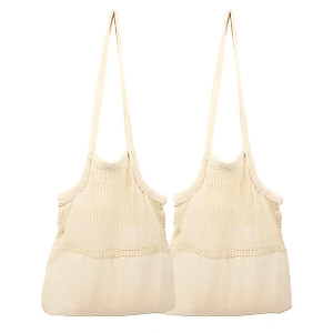 Cotton Mesh Mushroom Foraging Bags - 100% Cotton, Washable, Reusable and Eco-friendly Bags to Pick Mushrooms, Flowers, Berries and Produce - Lightweight Mushroom Hunting Harvesting Bags (2 Bags)