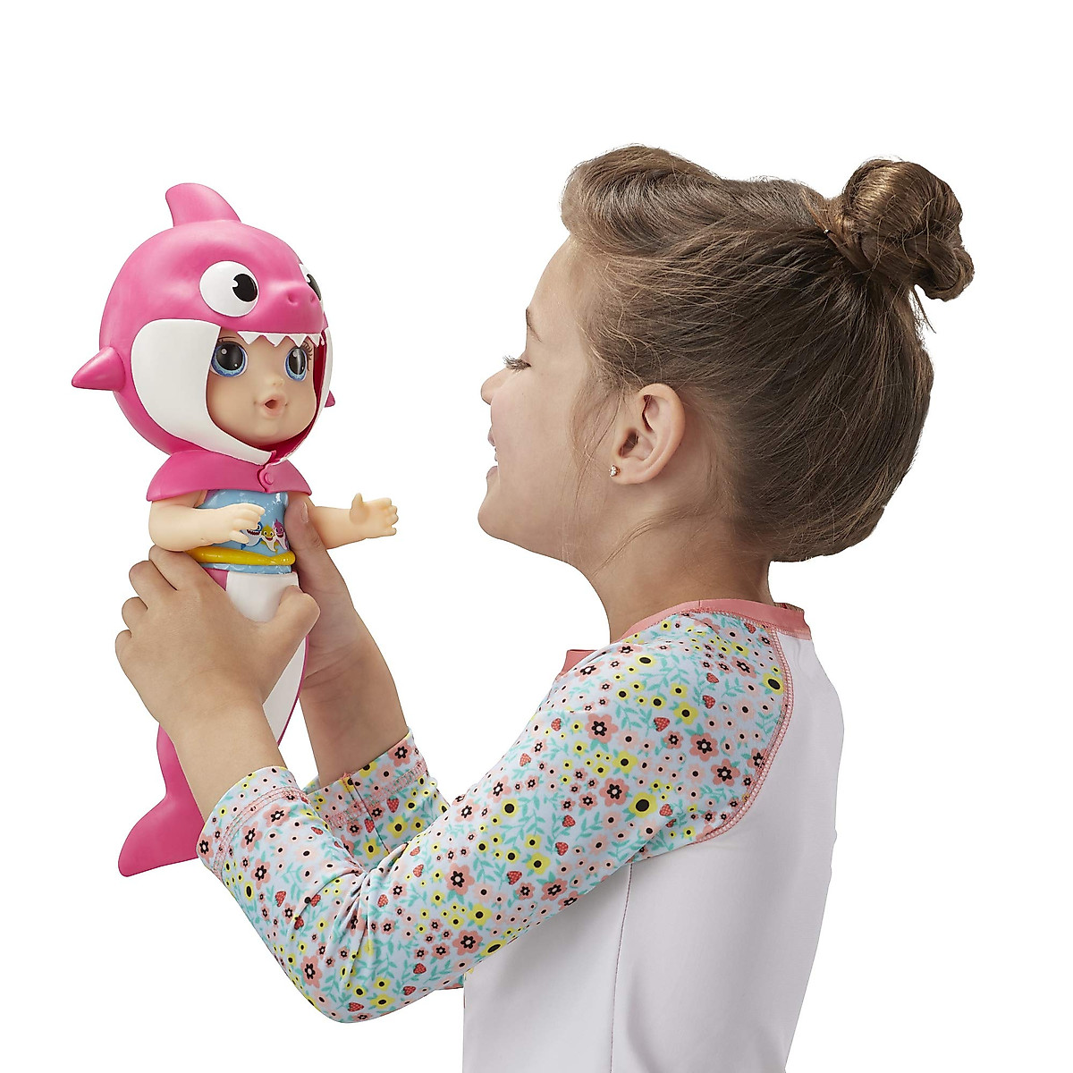 Baby Alive, Baby Shark Blonde Hair Doll, with Tail & Hood, Inspired by Hit Song & Dance, Waterplay Toy for Kids Ages 3 Years Old & Up (Amazon Exclusive), Pink