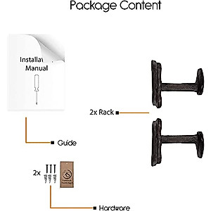 Rustic State Motris Wall Mount Cast Iron Hooks Coat Towel Bag Hat Hanger Multiuse Entryway Railroad Spike Rack Black Set of 2