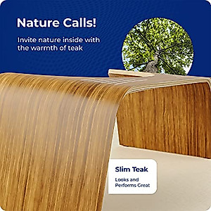 Squatty Potty The Original Bathroom Toilet Stool - Slim Teak Finish, 7 inch Height