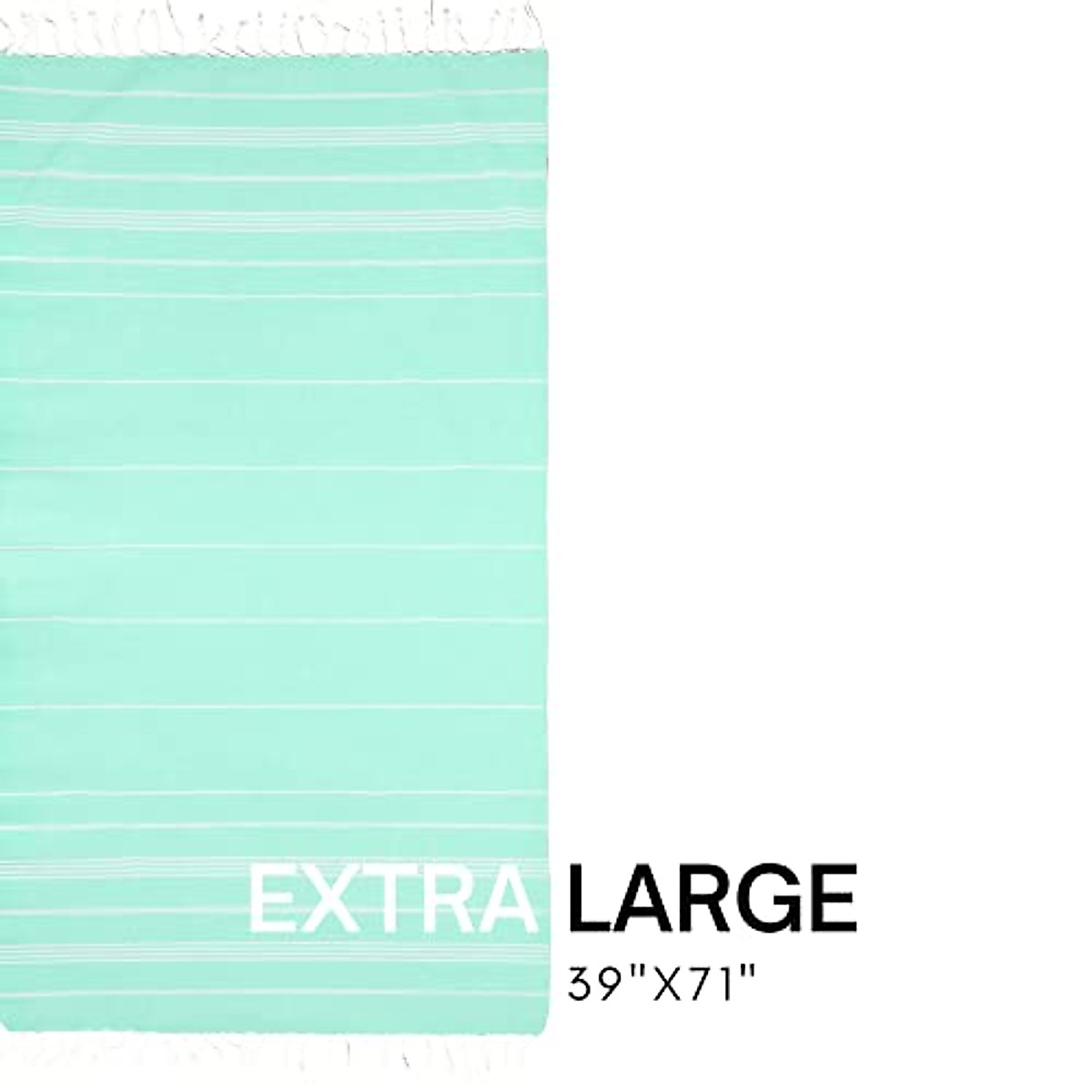 BAY LAUREL Turkish Beach Towel with Travel Bag 39 x 71 Quick Dry Sand Free Lightweight Large Oversized Beach Towel Turkish Towels Light Beach Towel Travel Towels