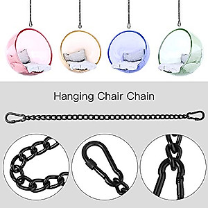 EXCELFU Hanging Chair Chain with Two Carabiners, Heavy Duty 400LB Capacity Hanging Kits for Hammock, Sandbag, Hanging Chair Indoor Outdoor