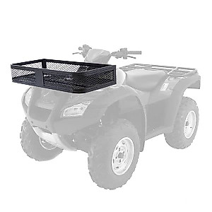 Black Widow Universal Deluxe Steel Mesh ATV Front Rack Basket
