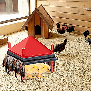 4 Pieces Comfort Feathers Feather Skirt Baby Chicken Supplies for Chick Brooder Heating Plate Chicken Coop Warmer Pad Poultry Incubator Heater Plate (12 x 12 Inch)