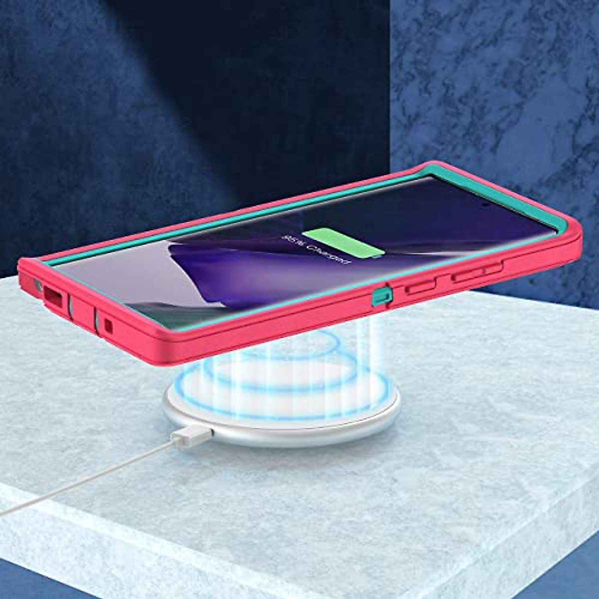 MXX Galaxy Note 20 Ultra Heavy Duty Case - 3 Layer Shockproof Protection (Pink/Light Blue)