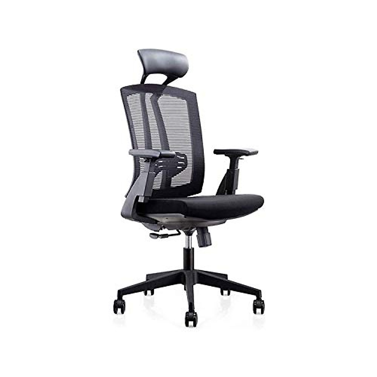 VejiA Office Chair, Breathable Mesh Computer Chair with Ergonomic Adjustable Lumbar Support, Black Swivel Desk Chair with Adjustab