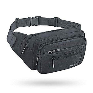 FREETOO Waist Pack Bag Fanny Pack for Men&Women Hip Bum Bag with Adjustable Strap for Outdoors Workout Traveling Casual Running Hiking Cycling (Gray-green)