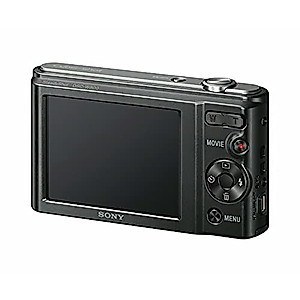 Sony Cyber-Shot W800 Compact Digital Camera (Black) with Lowepro Santiago 20 II Case and 32GB SD Card Bundle (3 Items)