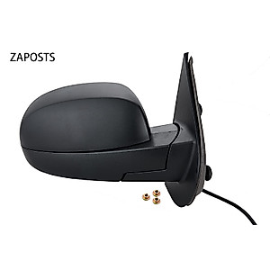 ZAPOSTS Rearview mirror Replacement Fit for 2007-2013 for Chevy Silverado 1500 2500 HD 3500 HD for GMC Sierra 1500 2500 HD for GMC Yukon/Yukon XL 1500 Power Heated Manual Fold Right Side View Mirror