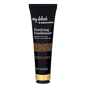 My Black is Beautiful Golden Milk Fortifying Conditioner, 8.4 Fl Oz — Sulfate Free, Moisturizing Conditioner for Curly and Coily Hair with Coconut Oil, Honey, and Turmeric