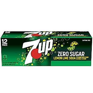 Zero Sugar 7-Up Soda, 12 Oz., Pack of 12