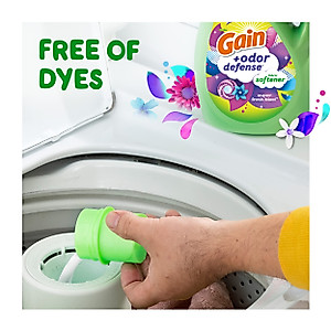 Gain + Odor Defense Liquid Fabric Softener, Super Fresh Blast Scent, 140 oz 190 Loads, HE Compatible