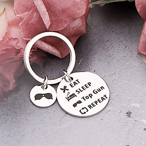 KUIYAI Eat Sleep Top Gun Repeat Keychain (Eatsleep-Top Gun KS)
