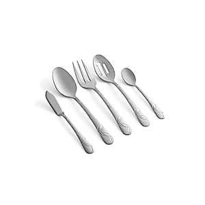 Cambridge Felicity Sand Piece Flatware Set, 45 Count