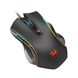 Redragon Black Griffin Gamer Mouse with RGB LED - M607, Unico