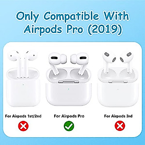 Besoar for Airpods Pro 2019/Pro 2 Gen 2022 Case Cute for Women Girls Girly Aesthetic Red Heart Cases with Keychain Buckle for Airpod Pro Pretty Lovely Silicone Cover Design Covers for Air Pods Pro…