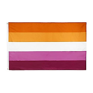 Flaglink Les Pride Flag 3x5Fts - New Lesbian Sunset Rainbow Flags Banner