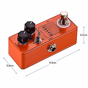 MOSKYAudio Mini Overdrive Preamp Pedal with True Bypass Switch (D250X)