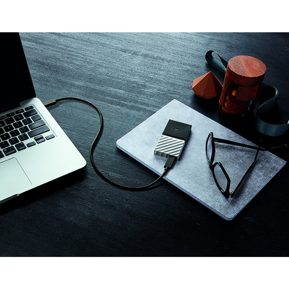 WD 512GB My Passport SSD Portable Storage - USB 3.1 - Black-Gray - WDBK3E5120PSL-WESN