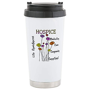 CafePress HOSPICE Stainless Steel Travel Mug Stainless Steel Travel Mug, Insulated 20 oz. Coffee Tumbler