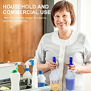 Bealee Plastic Spray Bottle, Empty Spray Bottles (2 Pack 24 Oz), All-Purpose Sprayer for Cleaning Solutions, Bleach Spray, Planting, BBQ, Mist & Stream Water Spraying Bottle with Adjustable Nozzle