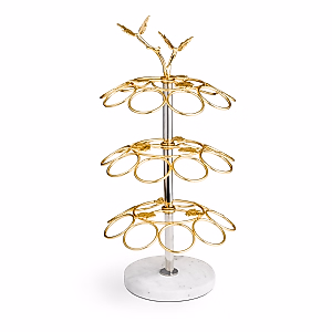 Godinger K Cup Holder, Coffee Pod Carousel for K-Cups, Spins on Marble Base, 27 K Cup Holder, Kitchen Counter Organizer, Kitchen Décor, House Warming Gifts New Home