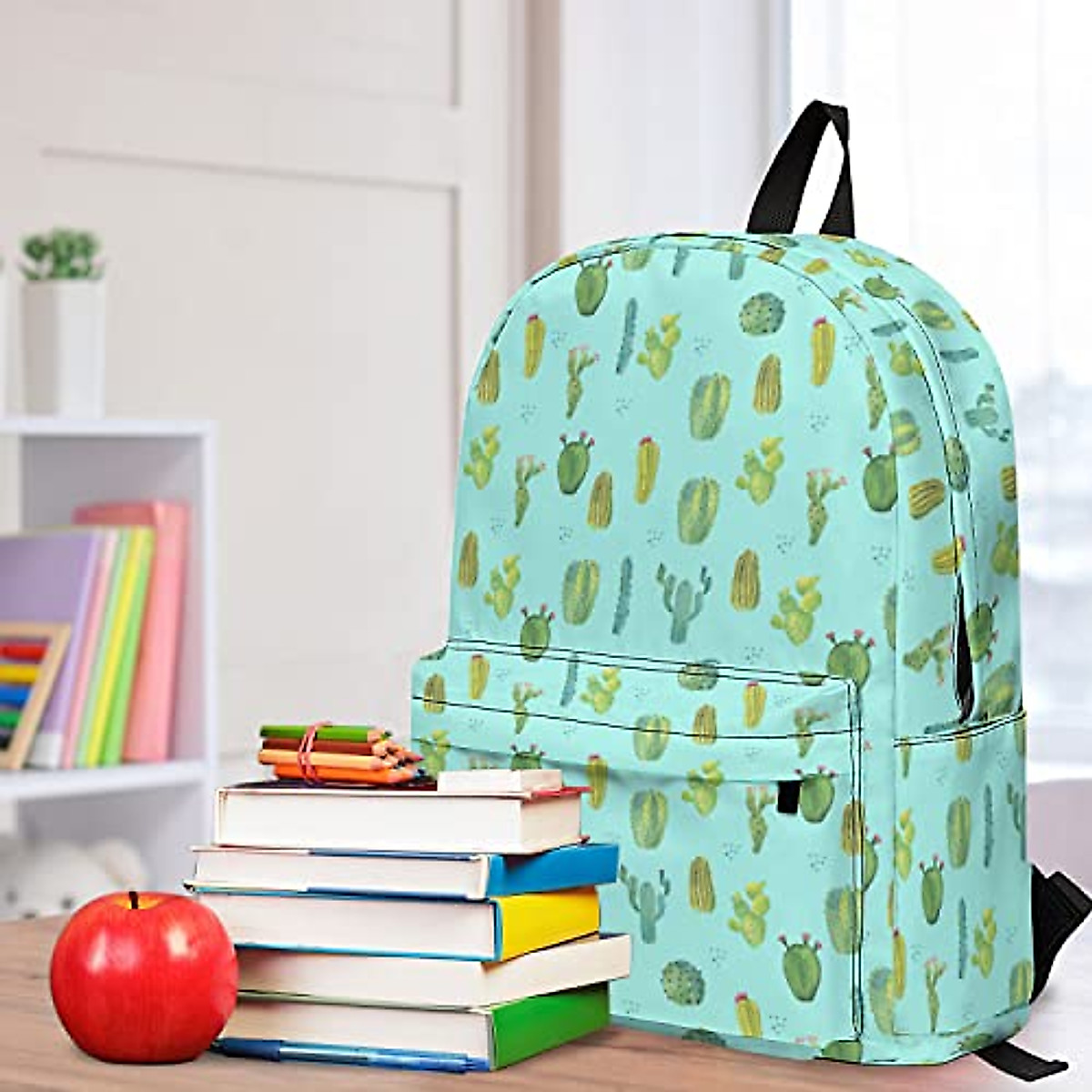 Cactus Plant Backpack Lightweight Backpacks Durable Laptop Backpack Shoulders Bag Hiking Travel Bag Casual Daypack