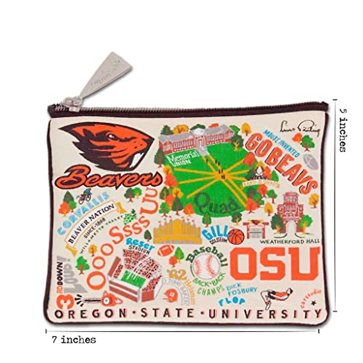 Catstudio Oregon State University Collegiate Zipper Pouch Purse | Holds Your Phone, Coins, Pencils, Makeup, Dog Treats, & Tech Tools