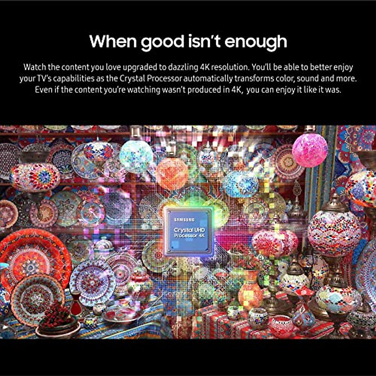 SAMSUNG 50-Inch Class Crystal UHD 4K CU8000 Series PurColor, Object Tracking Sound Lite, Q-Symphony, Motion Xcelerator, Ultra Slim, Solar Remote, Smart TV with Alexa Built-in (UN50CU8000, 2023 Model)