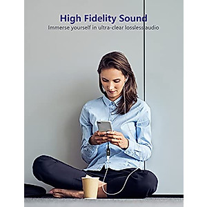 USB C to Lightning Audio Adapter USB Type C Male to Lightning Female Headphones Converter Compatible with iPhone 15/15Pro, iPad Pro, Galaxy S23/S22, MacBook USB C Laptop(Audio Only, Not for Charging)