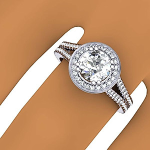 Dazzlingrock Collection 0.50 Carat (Cttw) 14K Round Diamond Women Semi Mount Ring 1/2 CT (No Center Stone), White Gold, Size 7