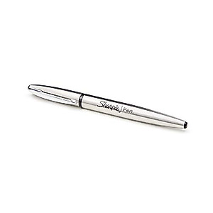 SHARPIE Stainless Steel Grip Pen, Fine Point (0.8mm), Black, Box of 12 (2067430)