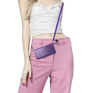 MTQLX Case for Oppo Reno2 z Wallet Case,Fashion Women Luxury Premium PU Leather Flip Protective Case Cover with [Long Lanyard],for Oppo Reno2 z- Purple