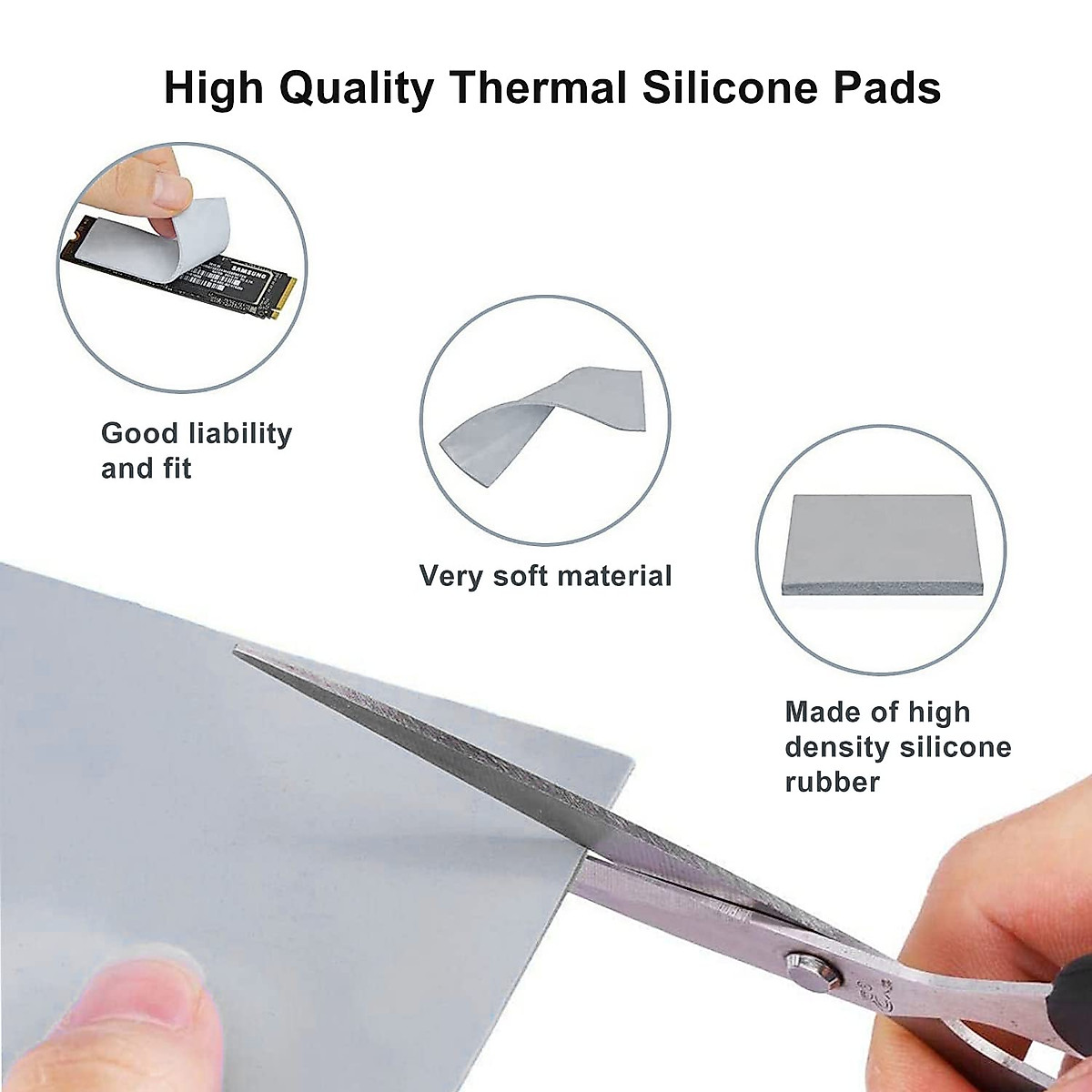 Thermalright Thermal Pad 1.5mm 12.8 W/mK, 85x45x1.5mm, Non Conductive Heat Resistance, Odyssey Silicone Thermal Pads for PC PS5 PS4 Laptop Heatsink GPU/CPU/SSD/VRAM/LED Cooler