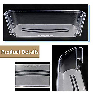 240323002 Refrigerator Door Bin Shelf Compatible with Frigidaire or Electrolux, Bottom 2 Shelves on Refrigerator Side, Single Unit, Clear, Replaces PS429725, AP2115742, AH429725，