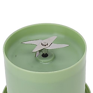 Yctze Blender, Portable Professional Stainless Steel Tip Detachable USB 1300mAh Travel Blender Electric Mini Juicer Cup for Kitchen Office Drinking Outdoor 380ml