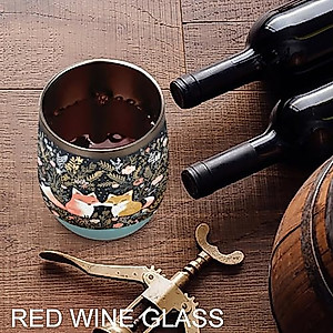 WYUSPGK 304 Stainless Steel Insulated Cup, Love Cartoon Fox Print Smooth Rim, Durable & Reusable - Perfect for Office, Home, And Travel