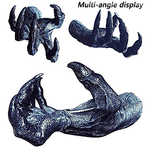 BAWAQAF, Witchs Demon Hand Statue Wall Hanging Ornament 3D Simulation Decorative Resin Art Open Hand Sculpture Statue Mythical Fantasy Home Decor,for Home Office Bar (Black)