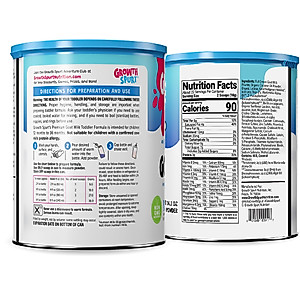 Growth Spurt Goat Milk Toddler Formula – Powdered Goat's Milk Toddler Formula – Lactoferrin, 2'-FL HMO, Prebiotics, Probiotics, Iron, DHA & ARA, Immune Support, Non GMO Infant Baby (12 Pack)