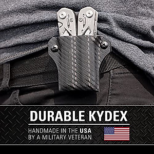 Clip & Carry Kydex Multitool Sheath for Gerber SUSPENSION - Made in USA (Multi-tool not included) Multi Tool Sheath Holder Holster (Diamond Plate)